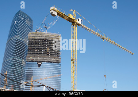 Moscow city buisness district under construction Russia Stock Photo - Alamy
