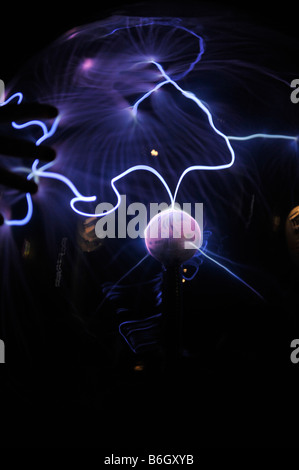 Static electricity plasma globe Stock Photo - Alamy