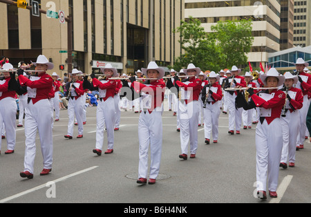 Marching Band At Calgary Stampede, Calgary, Alberta, Canada Stock Photo ...