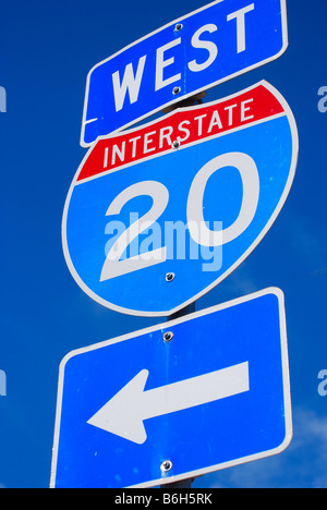 Texas - Interstate road sign Stock Photo - Alamy