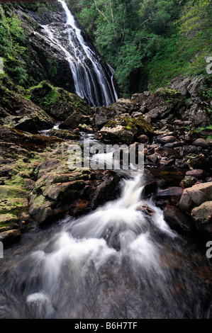 connemara waterfall rapids cascade on a small stream river flowing ...