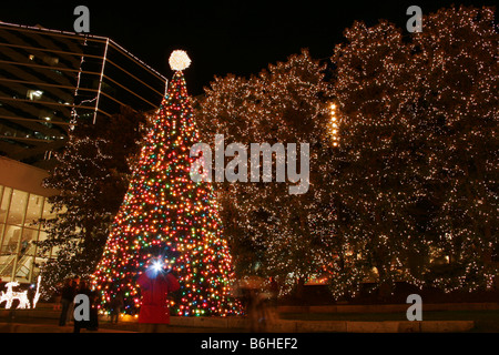 Christmas lights in downtown Richmond, Virginia Stock Photo - Alamy