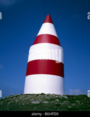 The red and white striped daymark on St Martin's, Isles of Scilly Stock ...