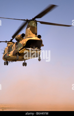 A Spanish army CH-47 Chinook, with Task Force Toro, arrives at the Camp ...