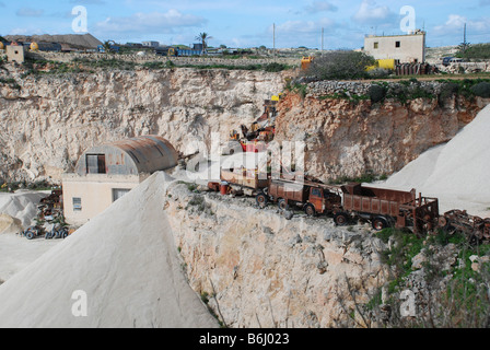 Limestone quarry in Malta Stock Photo - Alamy