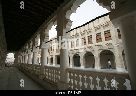 Traditional buildings with projecting 'shandal' beams at the Souq Waqif ...