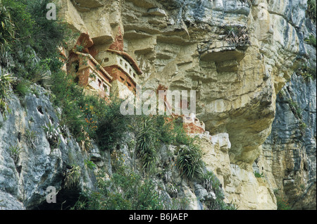 Cliff tomb on ledge at Revash, Chachapoyas, Peru Stock Photo - Alamy