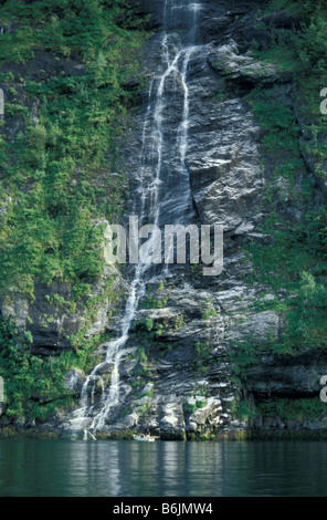 rock formation in Geiranger Fjord Stock Photo - Alamy