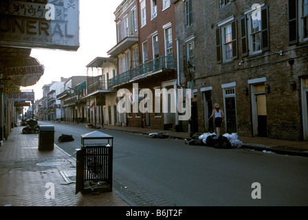 New Orleans, Louisiana - An empty Bourbon Street in the aftermath of ...
