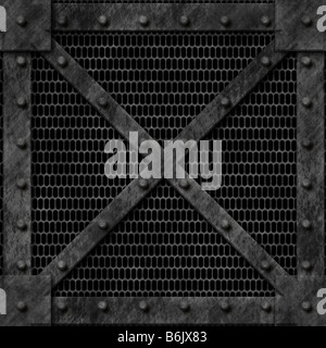 Metal Textured Strong Sealed Bolt Locked Box Stock Photo - Alamy