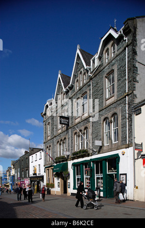 Keswick Main Street typical buildings Lake District Cumbria UK Stock ...