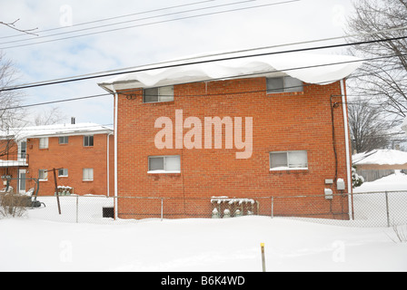 Winter snow storm in Columbus Ohio February 2008 Stock Photo - Alamy