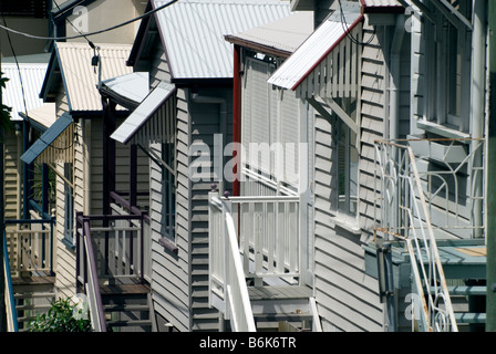 Queenslander houses in Spring Hill, Brisbane, Queensland, Australia ...