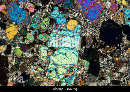 Brightfield photomicrograph using cross polarizers (one of a sequence ...