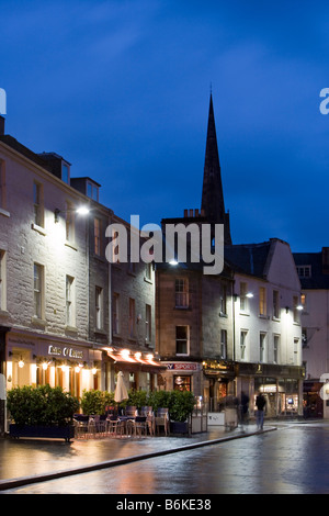 Perth High Street town center typical buildings Perthshire Scotland UK ...