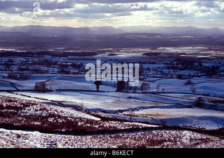 alston moor snowy windswept moors winter snows cumbria england uk gb ...