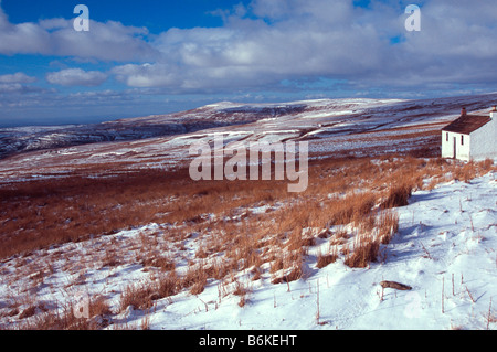 alston moor snowy windswept moors winter snows cumbria england uk gb ...