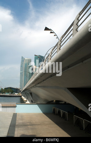 Walkway bridge behind The Singapore F1 street circuit, the new and the ...