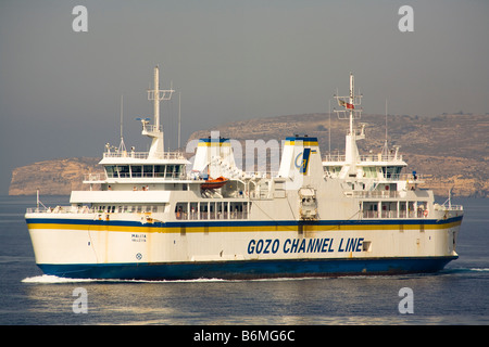 The Gozo Channel Line ferry Malita boarding at the Cirkewwa Terminal ...