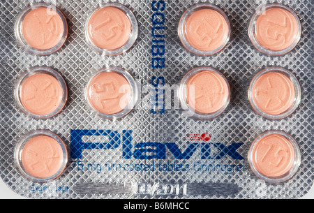 Clopidogrel (trade name Plavix) Heart Medication Stock Photo - Alamy