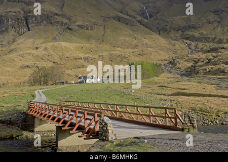 A bridge over the river Coe at Glencoe in the Scottish Highlands Stock ...