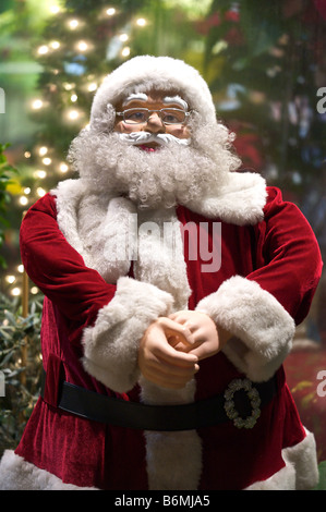 Santa Claus Portrait. Standing still and posing. Side view Stock Photo ...