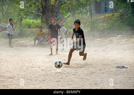 Burmese children playing football ( Soccer ), Inle Lake, Myanmar ...