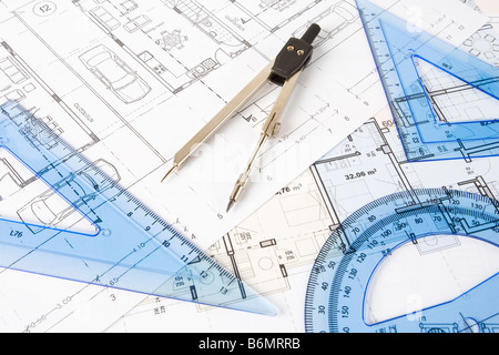 Technical drawing instruments Stock Photo - Alamy