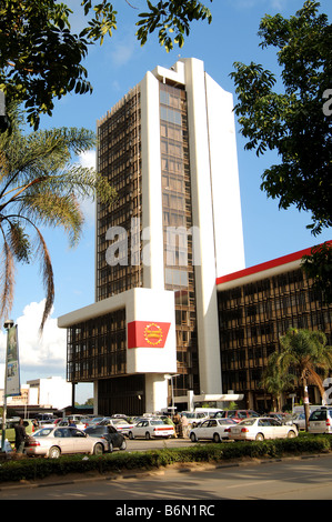 ZAMBIA Lusaka city center, business tower at Cairo Road Stock Photo - Alamy