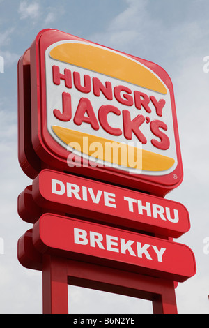 Hungry Jack's sign of the fast food outlet in Australia Stock Photo - Alamy