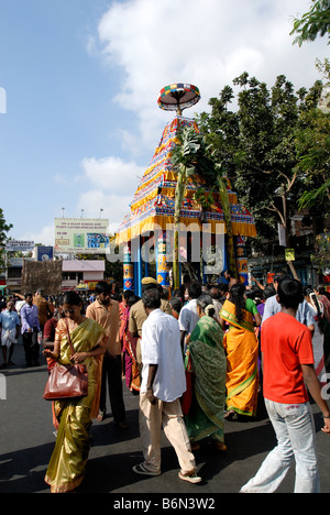 Temple Chariot festival in Kapaleeswarar temple in Mylapore, Chennai ...