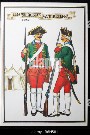 Uniform of musketeers of musketeer regiment of Russian army (1786-1796 ...