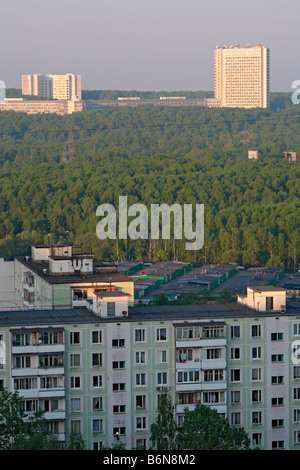 1980s apartment buildings and headquarters of Russian intelligence ...