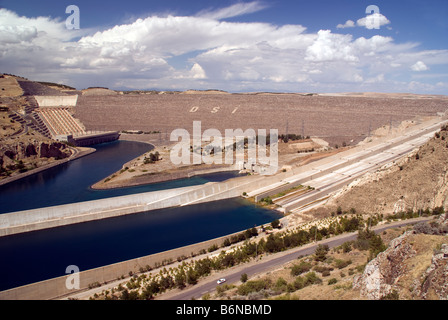 The Ataturk Dam on the Euphrates river near Adiyaman, Turkey, Europe ...
