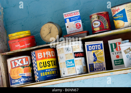 Old food packet and products from the 1970s Stock Photo - Alamy