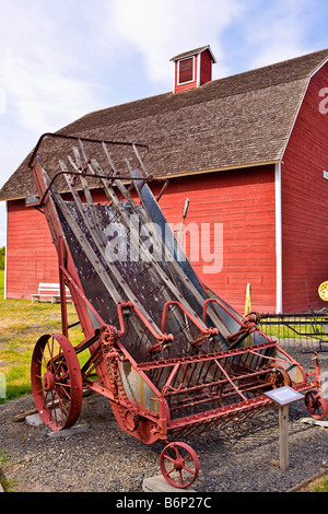 Antique Hay Loader Stock Photo - Alamy