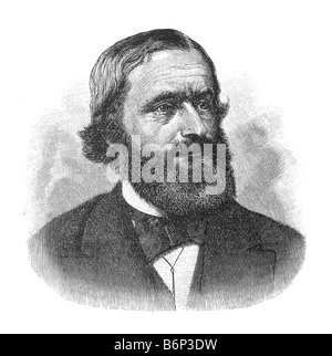 Portrait of Gustav Kirchhoff (1824-1887) a German physicist. Dated 19th ...