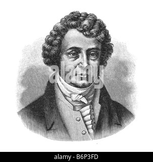 ANDRE-MARIE AMPERE (1775-1836) French mathematician and physicist Stock ...