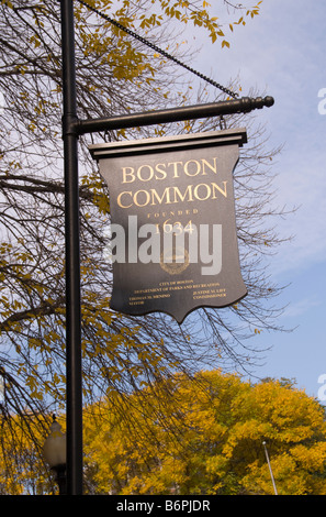 Boston Common old sign, Massachusetts, USA Stock Photo - Alamy
