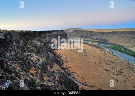 Sunrise over the Snake River Canyon south of Boise Idaho Stock Photo ...