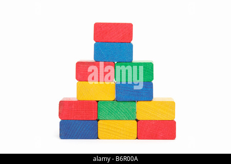 pyramid of color blocks Stock Photo - Alamy