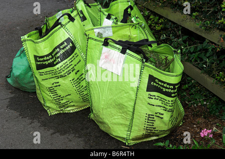 Green waste refuse sacks Stock Photo - Alamy
