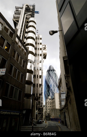 Architecture showing exterior side of the Lloyds building. City of ...