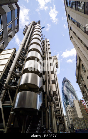 Architecture showing exterior side of the Lloyds building. City of ...