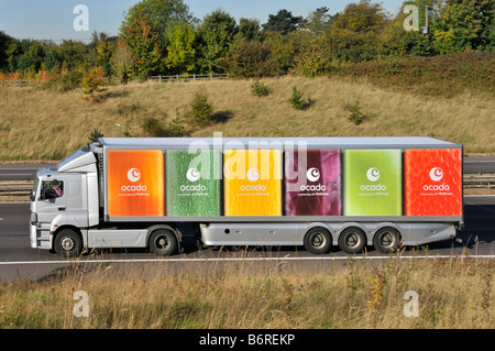 Ocado delivery lorry on the M25 motorway Stock Photo - Alamy
