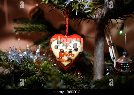 Mickey and Minnie Mouse Christmas tree decoration Stock Photo - Alamy