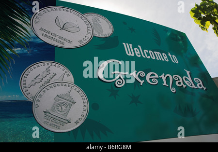 WELCOME SIGN GRENADA CARIBBEAN Stock Photo - Alamy