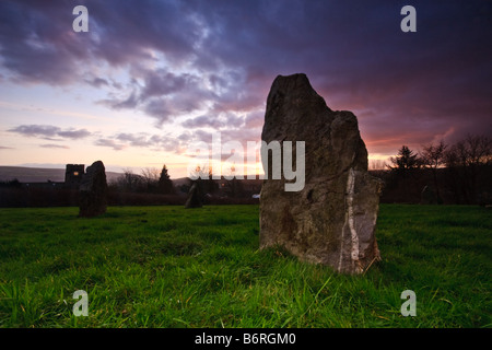 One of the Gorsedd Stones at Ammanford, Carmarthenshire Stock Photo - Alamy