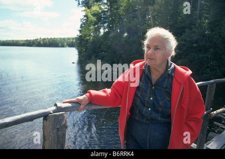 A portrait of hermit Dorothy Molter, the Root Beer Lady, who lived ...
