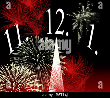 New Year time 12 clock midnight last hour countdown pressure. Christmas ...